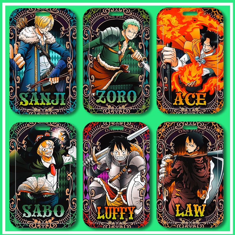 Anime One Piece Luffy Zoro Student Id Card Case Campus Access Card ...