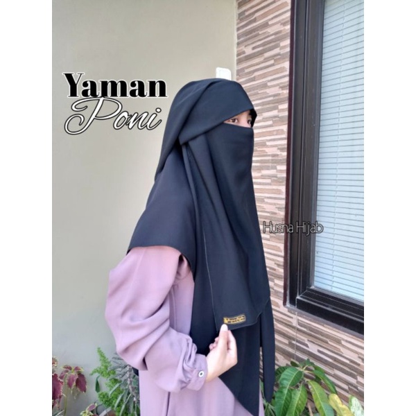 [HUSNA Hijab] NIQAB Yaman Long Poni / Long Yemeni Bangs Wolfis / Yemeni ...