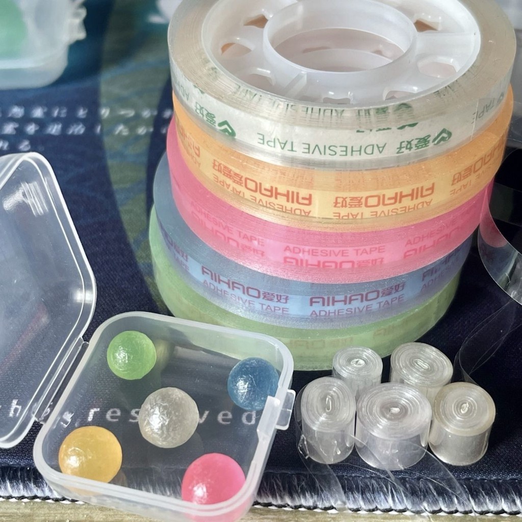 Colored tape sticky ball小红书水晶粘球胶带球diang宝宝专用少女心彩色解压透明胶带zjgsjr.my ...