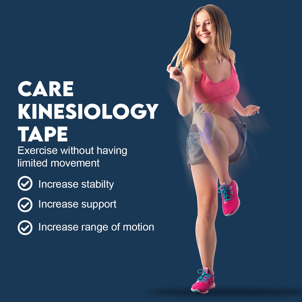Fitness Kinesiology Sport Elastic Tape Physio Strapping Muscle Tape Pain Care Rehab Injury Knee ...