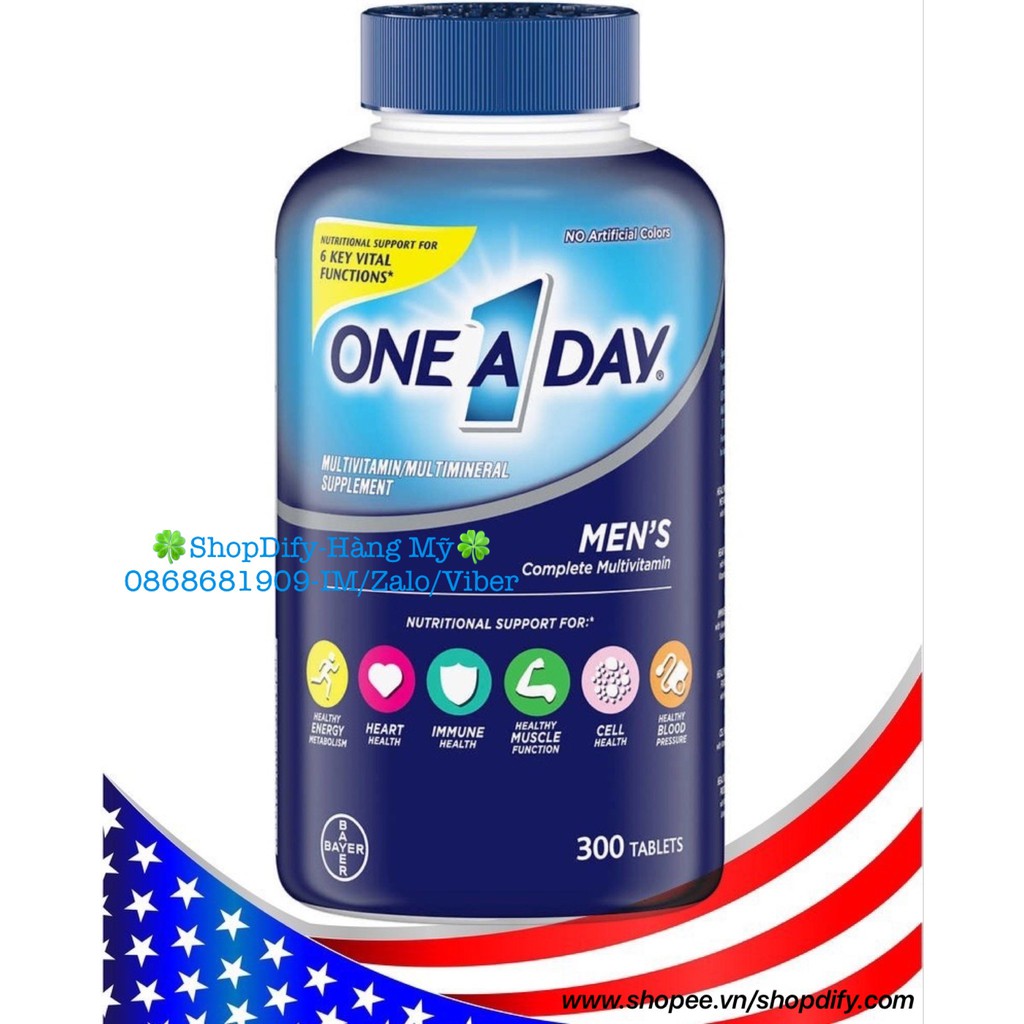 One A DAY MEN Multivitamin for MEN Under 50 300 Tablets | Shopee Malaysia