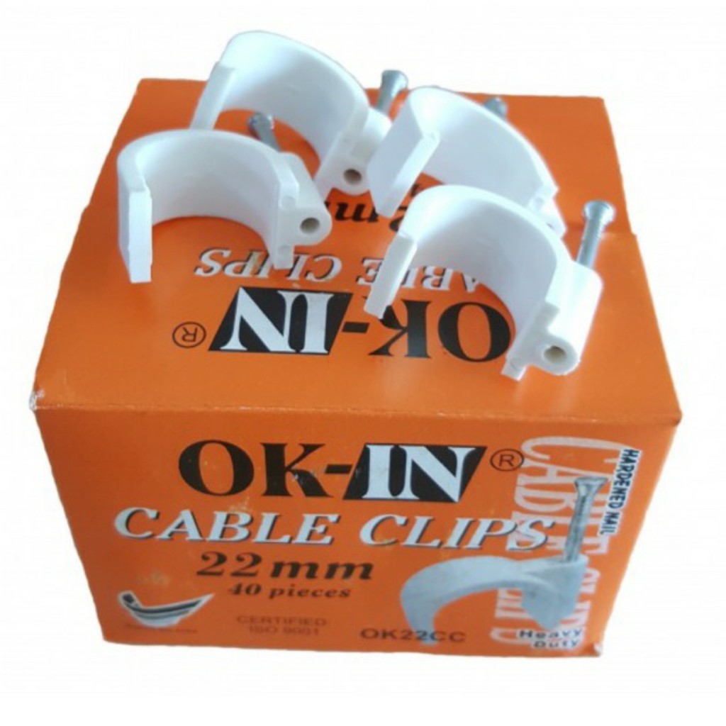 OK-IN 22mm / 25mm PVC Cable U clip / Wall wire clip | Shopee Malaysia