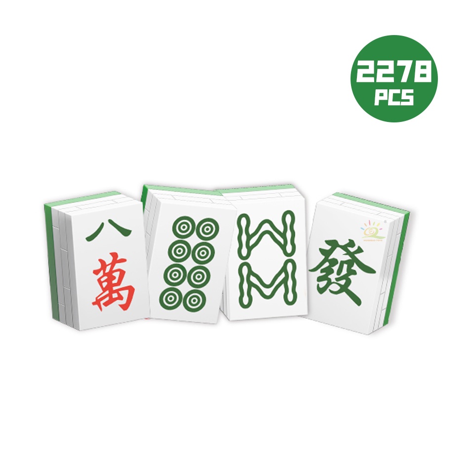 Classic Mahjong Model Domino Game Mini Portable Mahjong Building Blocks ...