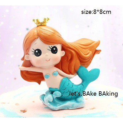 [ready stock]Mermaid cake decoration mermaid cake topper cute mermaid ...