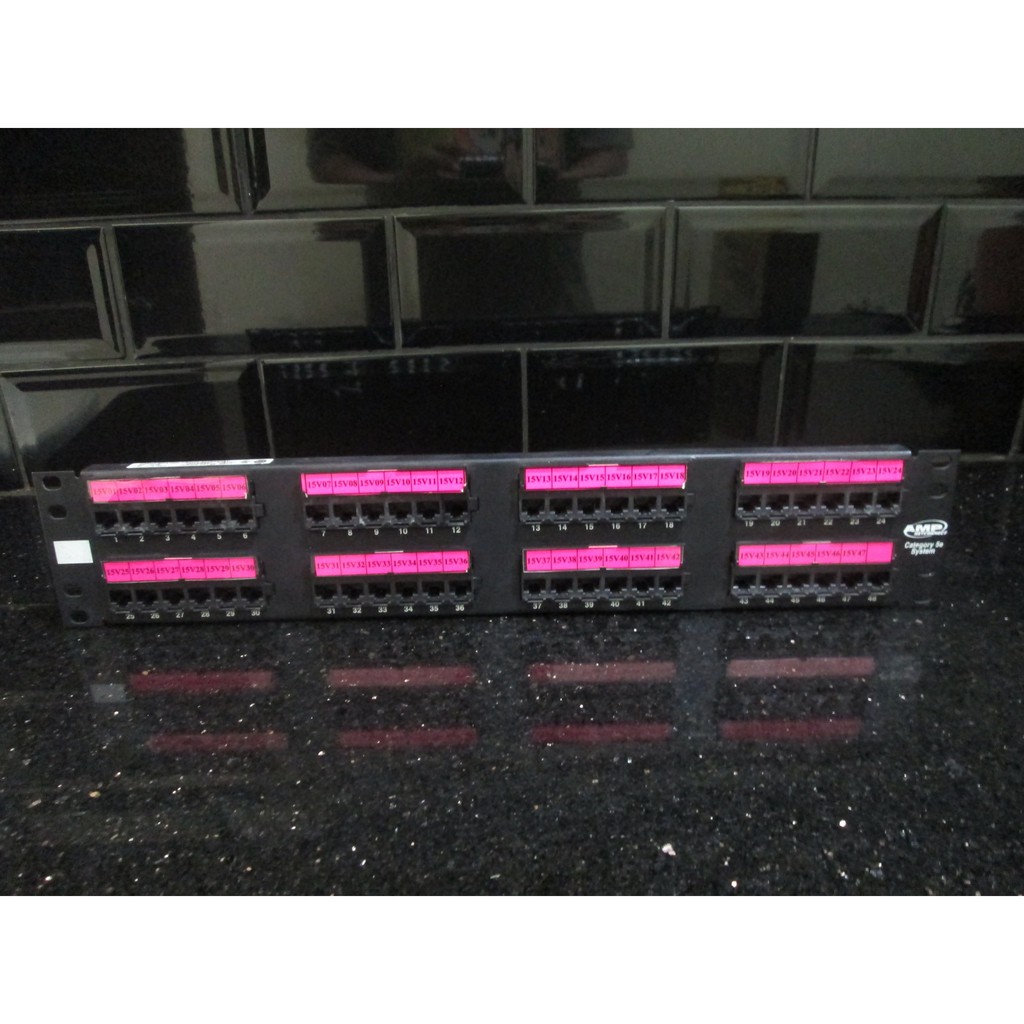 Amp Patch Panel 48 Port Cat 5e | Shopee Malaysia