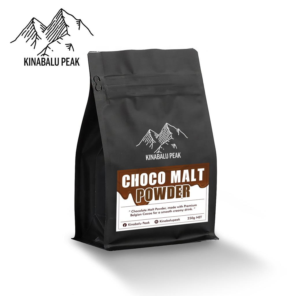 250g Chocolate Malt Powder for Mocha & Hot Chocolate by Kinabalu Peak ...