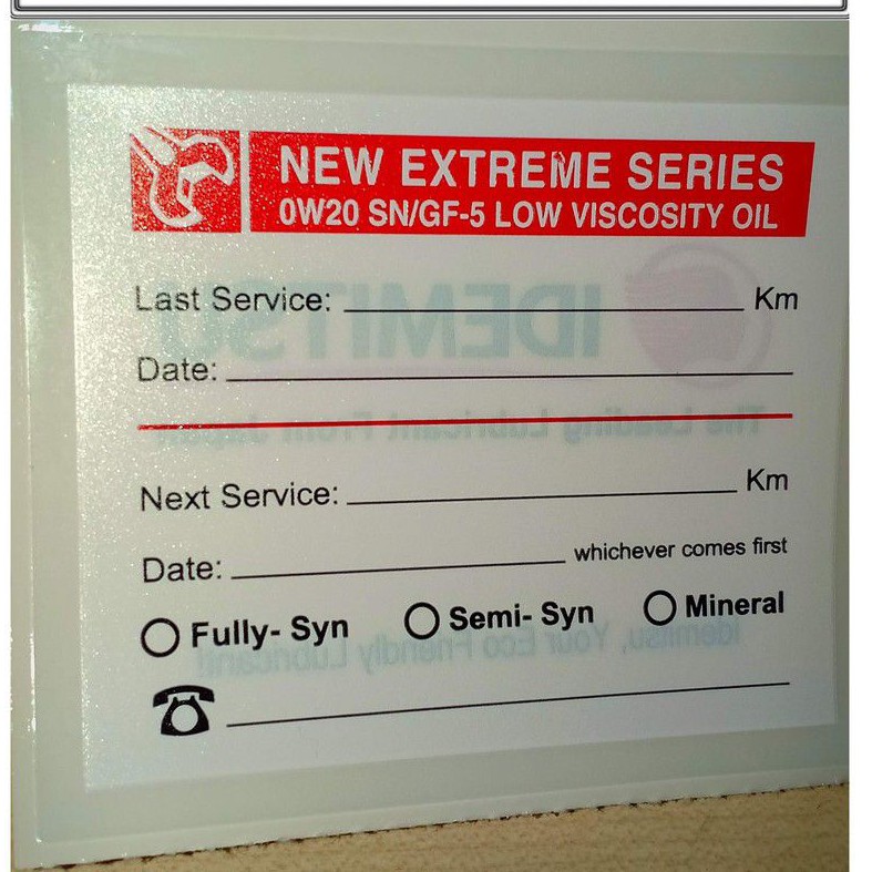 (100% QUALITY) OIL MILEAGE STICKER [SERVICE & MAINTENANCE] | Shopee ...