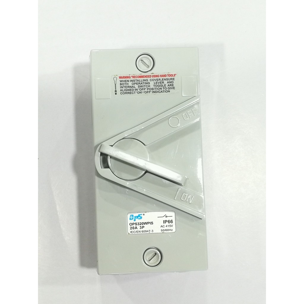 OPS 20AMP 3 Pole Weather Protected Switch Isolator (ccellente Italia ...