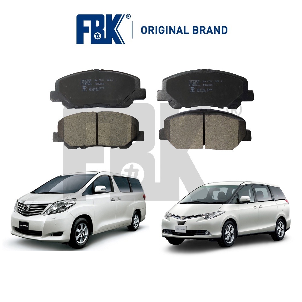 FBK Disc Brake Pad Front - Toyota Alphard ANH20 GGH20 AGH30 GGH30 Estima ACR50 GSR50 | Shopee ...