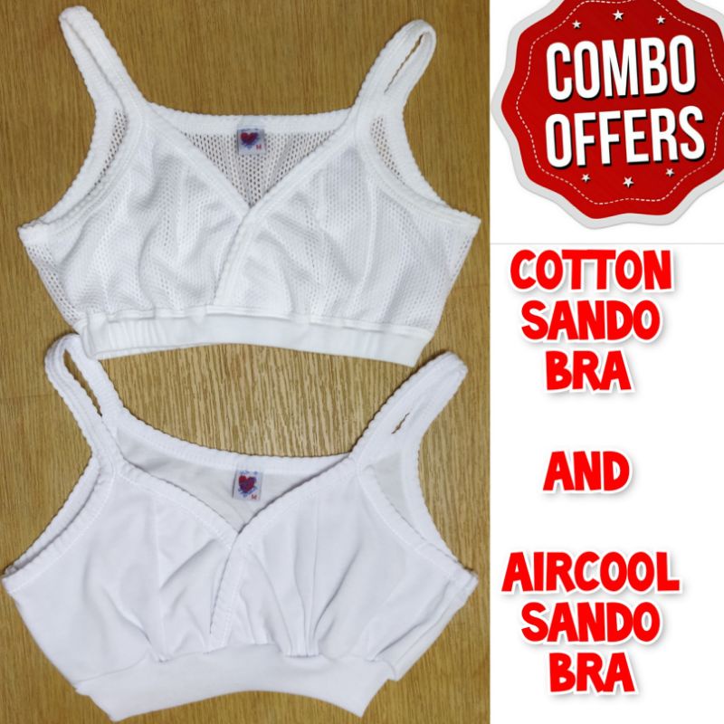 SANDO BRA BUNDLES- Cotton Bra and Aircool Bra for Teens Pre-teens Kids ...