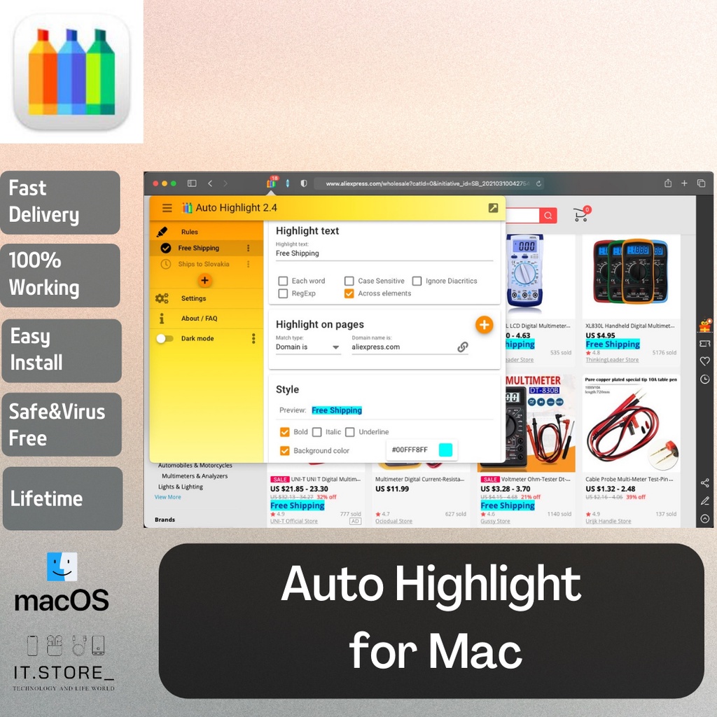 Auto Highlight 4 For Mac Lifetime for Intel and M1 Chip Apple Silicone MacOs/Macbook/Mac ...
