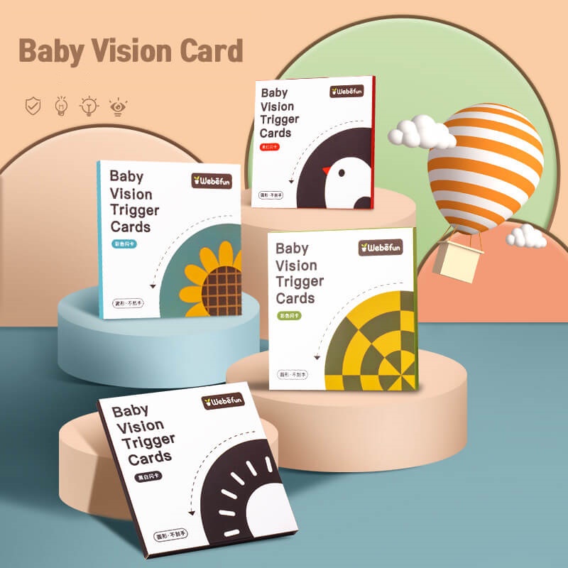 Newborn Baby Visual Stimulation Training Card Early Learning ...