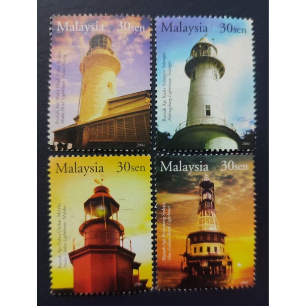 Setem Bangunan Bersejarah Rumah Api 2004 (Set lengkap 4v) | Shopee Malaysia