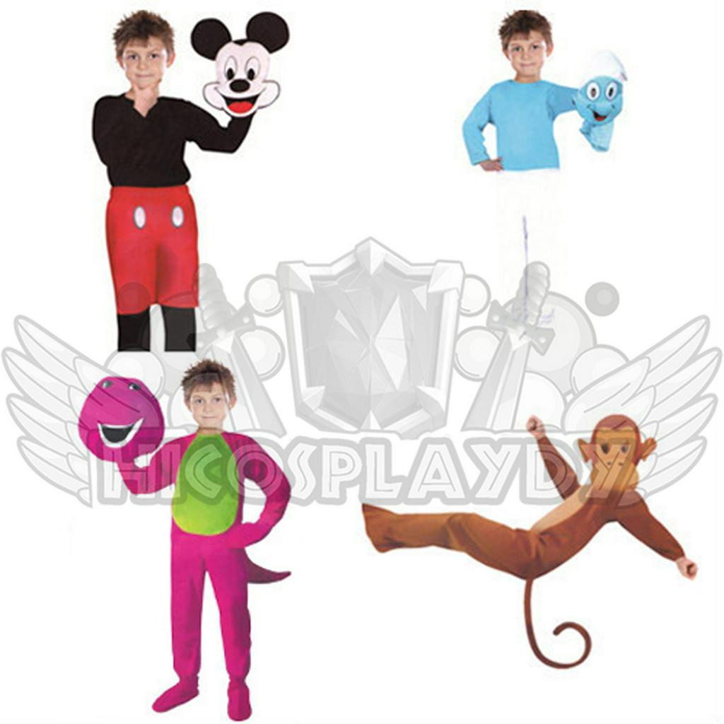 hiCosplaydy Smufts Monkey Barney Micky Cartoon Animals Boy Girl ...