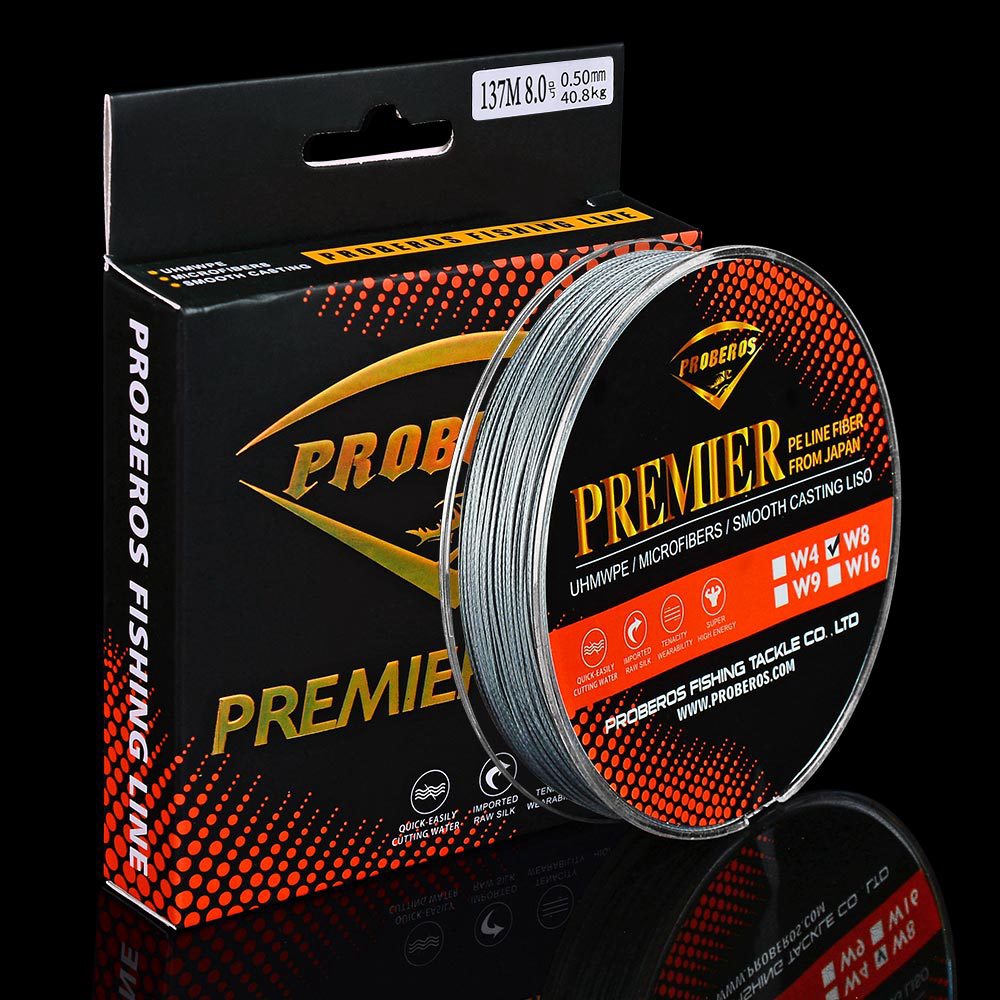 Proberos Gray 137m 8 Strand Flexible Braided Fishing Line / Tali ...