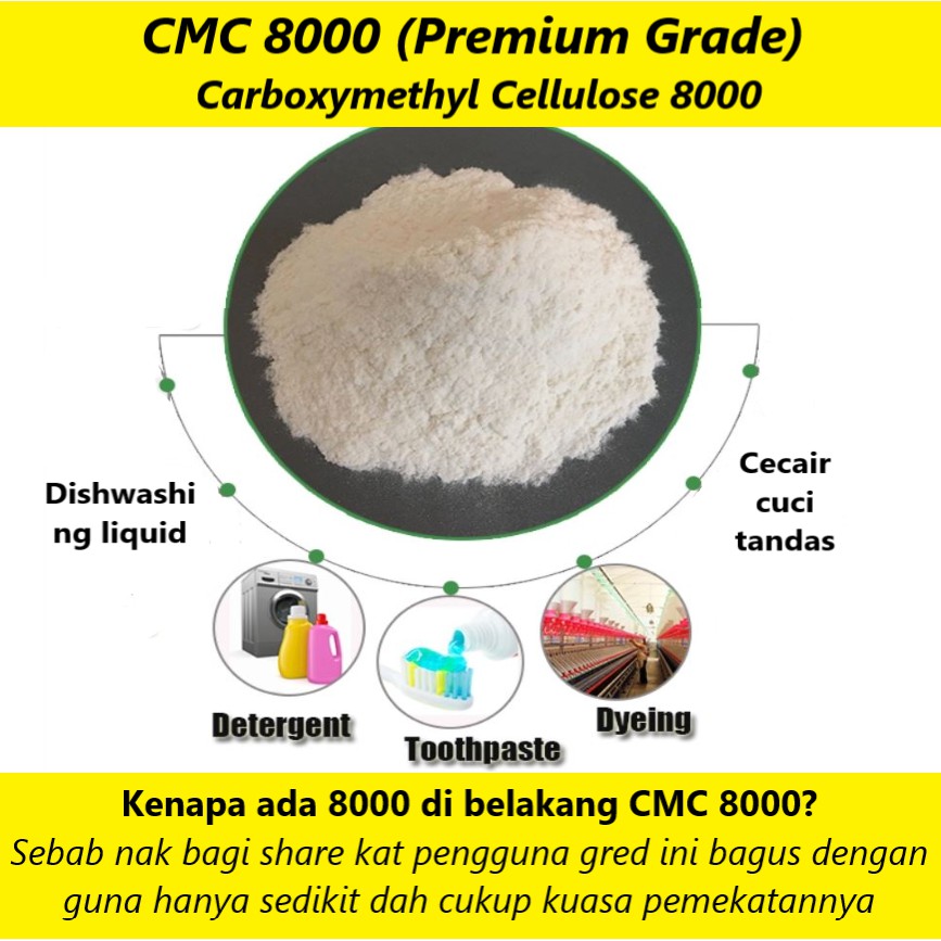200g CMC 8000/Pemekat cecair cuci pinggan/cuci baju/DIY shampoo ...