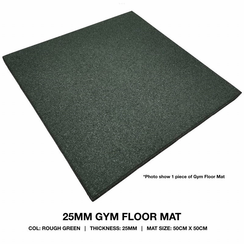1 PIECE X 25MM GYM FLOOR MAT/ 50CM X 50CM/ SUITABLE FOR GYM ROOM AND ...