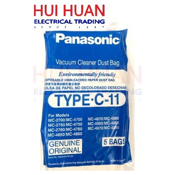 Panasonic vacuum dust bag Original Type C-11 for MC-2700, MC-2750, MC ...