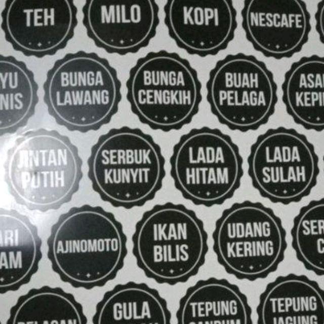 [CUSTOM LIST] Sticker Label Rempah Transparent | Shopee Malaysia