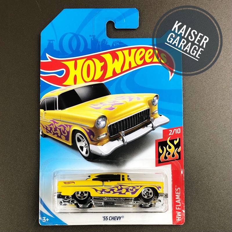 Hot Wheels : ‘55 Chevy Yellow (HW Flames) | Shopee Malaysia