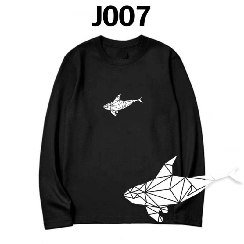 PINKHOUSE Cotton T-shirt 3XL WHALE BIG FISH LONG SLEEVE BAJU STREETWEAR BLACK J007 | Shopee Malaysia