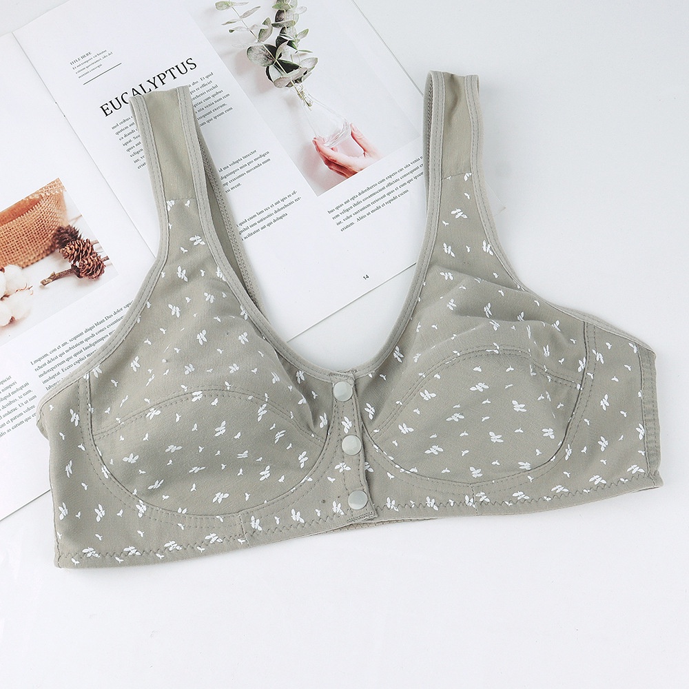 Front Buckle bra Plus Size Women Push Up Cotton Wireless Bra Large Size ...