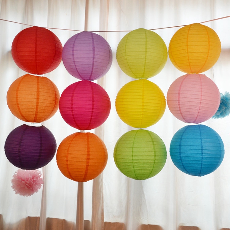 Mid-Autumn Festival Wedding Round Paper Lantern Children Diy Mid Autumn ...