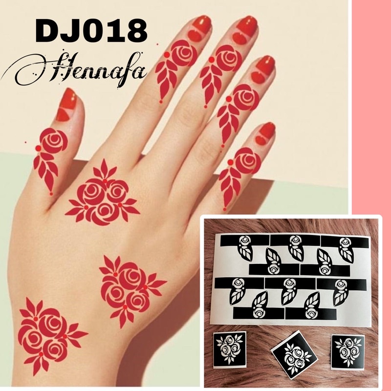 Sticker Inai Jari / sticker henna jari viral hott + freegift | Shopee ...