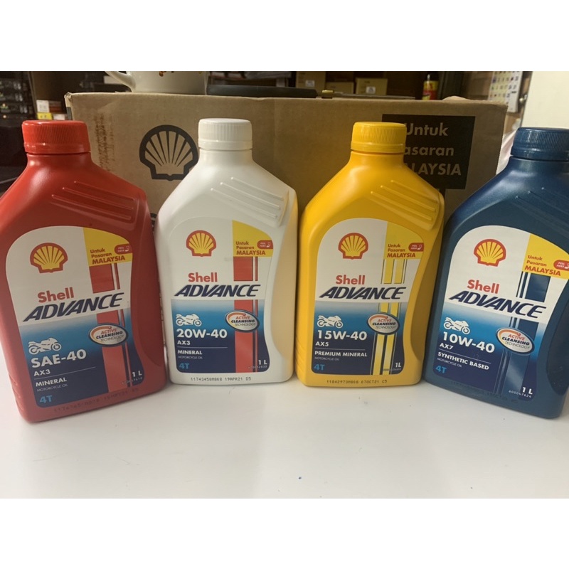 Shell Minyak Motor 100% Ori AX3 Ax5 Ax7 | Shopee Malaysia