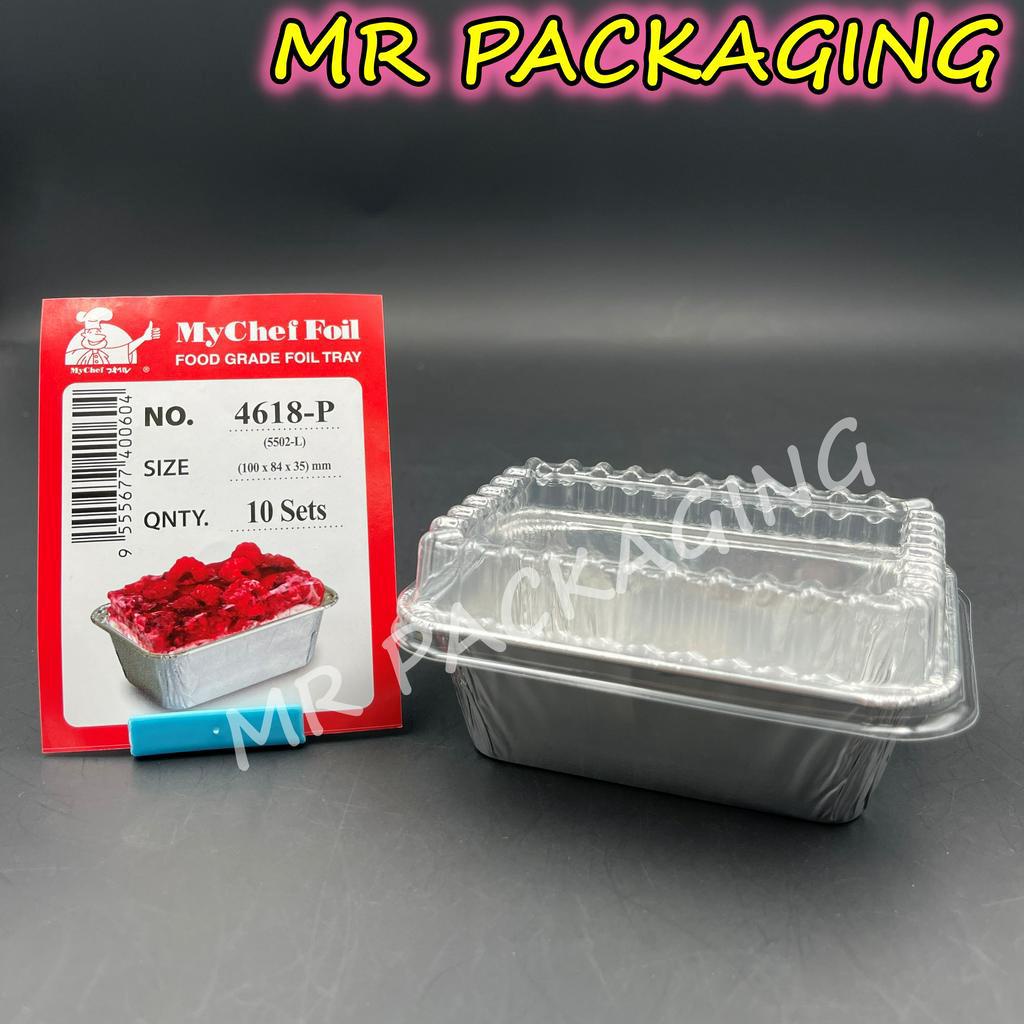 4618-P Aluminium Foil Tray with Clear Lid [ 10sets ± ] Rectangle ...