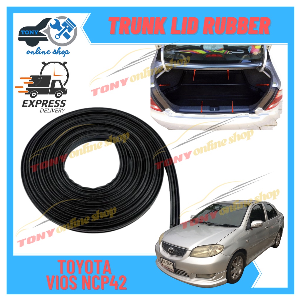 ORIGINAL TOYOTA VIOS NCP42 2003YEAR REAR BOOT BONNET TAIL LID RUBBER ...