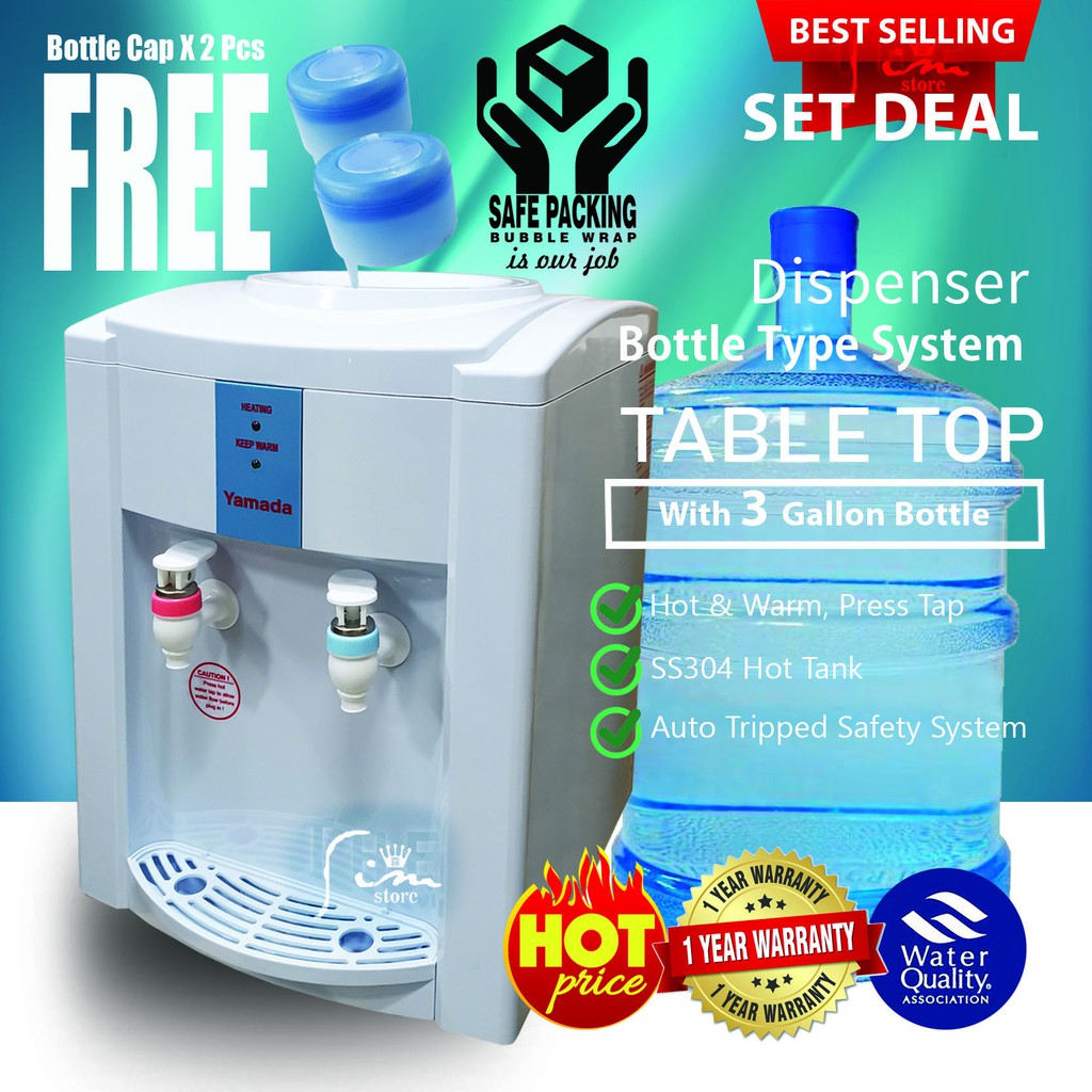 Yamada WD389-08/567 Hot & Warm Bottle Type Water dispenser (Table Top ...