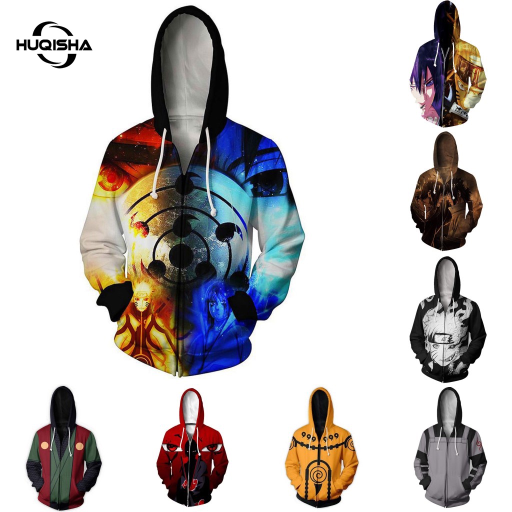 Naruto Cosplay Akatsuki Uzumaki Uchiha Sasuke Hatake Kakashi 3D Hoodies ...
