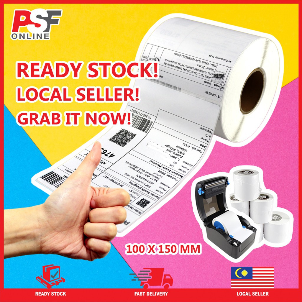 100X150MM AWB STICKER/ A6 AIRWAY BILL STICKER/ SHIPPING LABEL ROLL ...