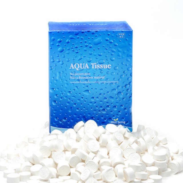 DRY COMPRESSED AQUA TISSUE 500pcs MAGIC COIN Style Disposable WET TOWEL ...