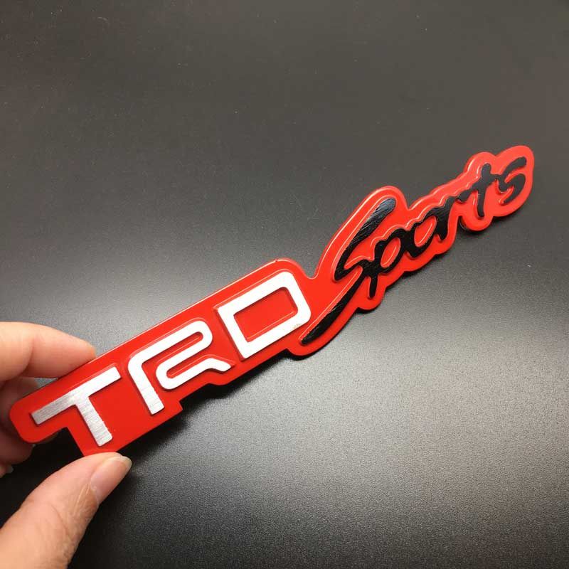 TRD emblem logo sticker with alluminium material for toyota car model ...