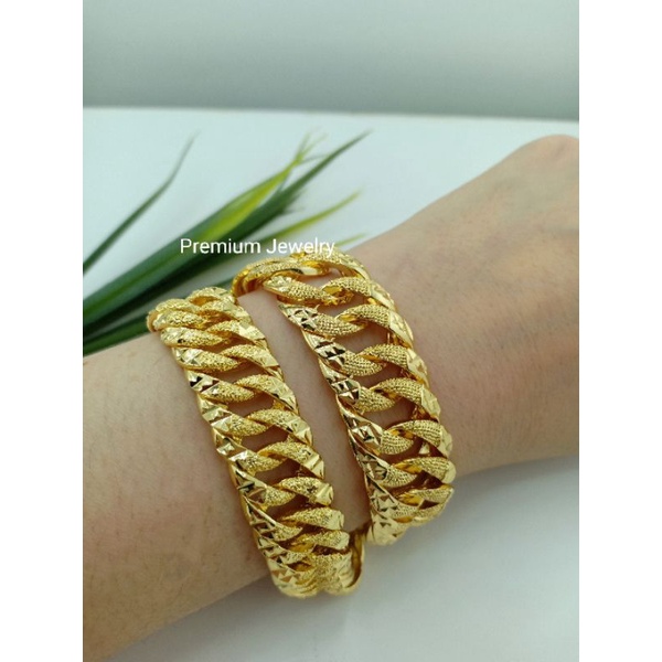 Emas Sadur 24k Premium Quality Bracelet Gelang Tangan Dewasa 💥 HARGA ...