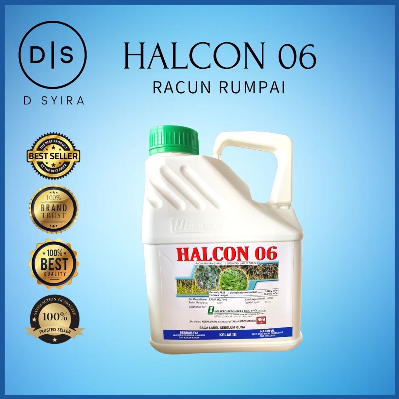 4L HALCON 06🔥 Glufosinate-ammonium 5.66%🔥 Racun rumpai 🔥 Racun sentuh 🔥 ...