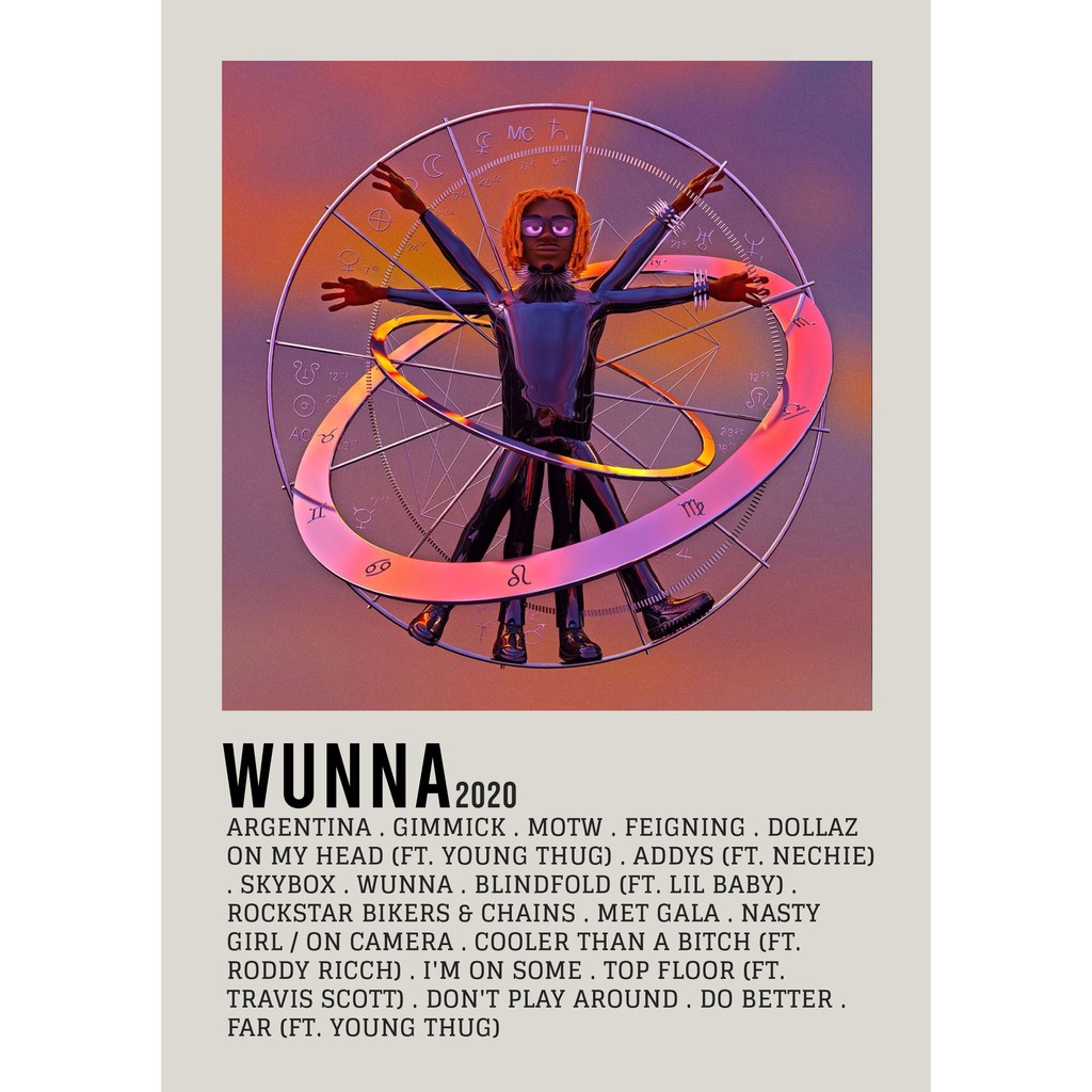 【READY STOCK】Poster Cover Album WUNNA by Gunna for Room/Barber/Gift/Gym ...