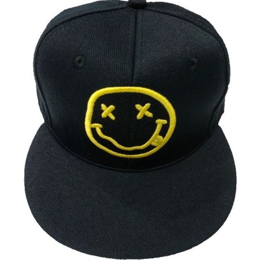 Nirvana Snapback Hat - smiley FACE/band Hat/nirvana nevermind smiley ...
