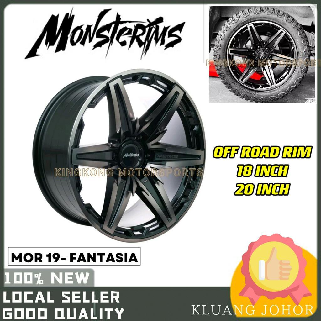 MOR-19 FANTASIA MONSTERIMS OFF ROAD RIM 4X4 4WD ORIGINAL MOSTERIMS RIM KERETA 18 20 Inch 6x139.7 ...