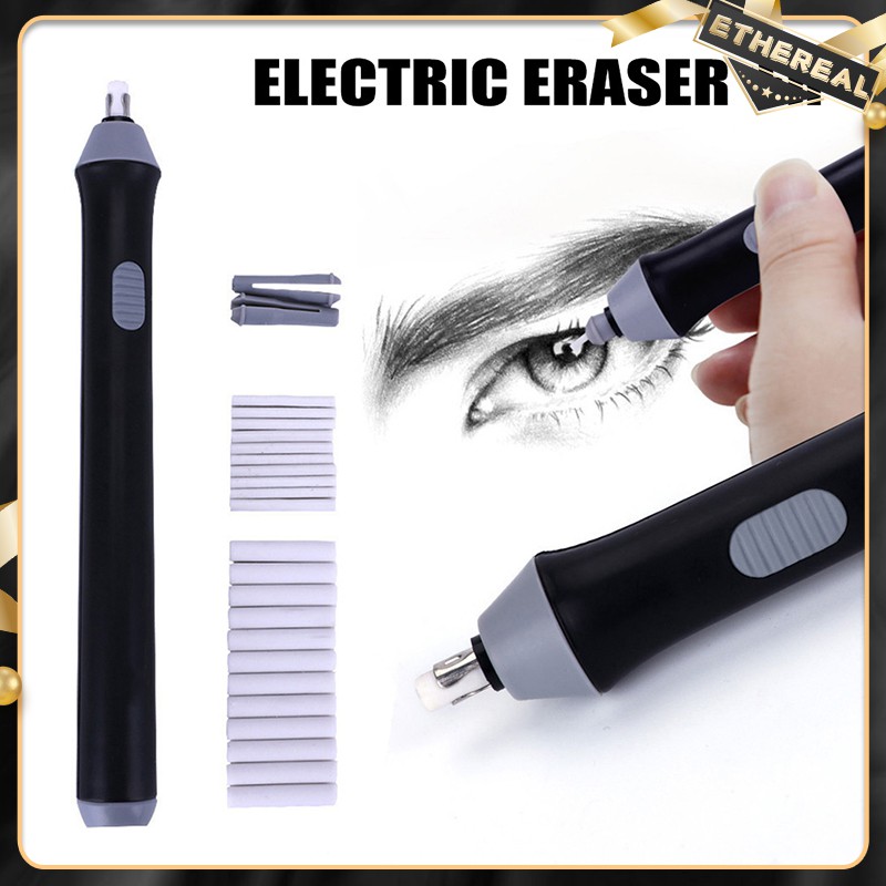 Refillable Electric Eraser School Pencil Eraser Stationery Battery ...