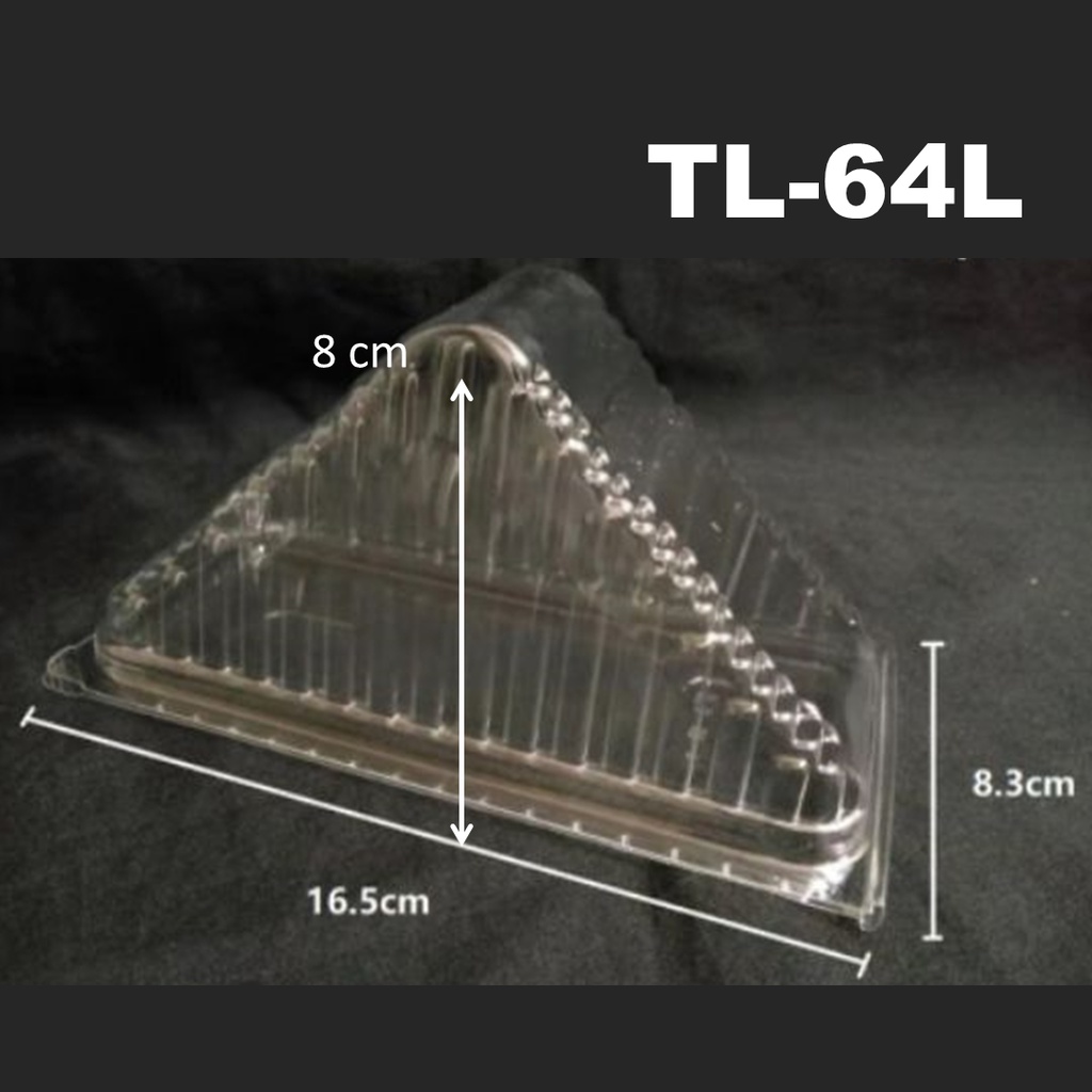 Toli (50pcs) Sandwich Box TP-35L TL-64L OPS Clamshell Triangle Food ...