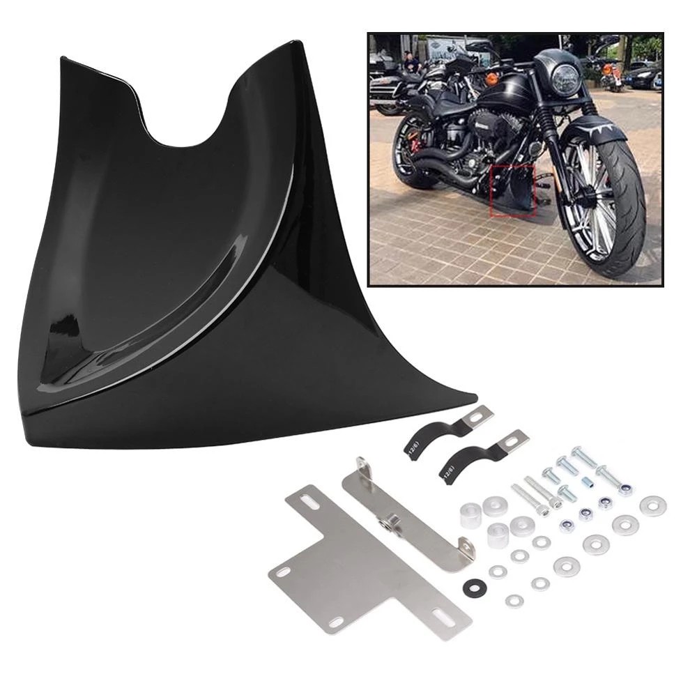 1PC Glossy / Matte Black Motorcycle Lower Chin Fairing Front Spoiler ...