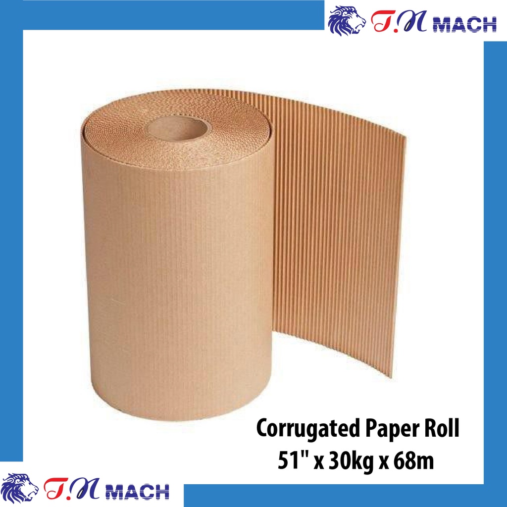 SINGLE FACE CORRUGATED PAPER ROLL 51" x 30kg x 68m | Shopee Malaysia