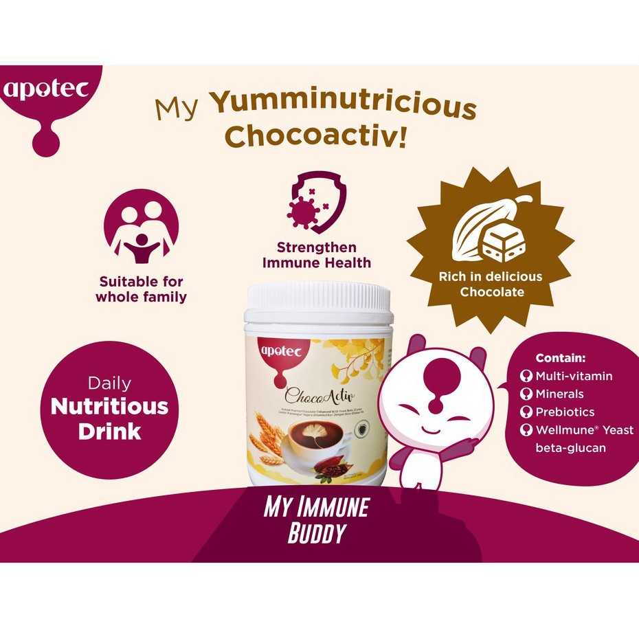 Apotec Chocoactiv Multivitamins Drinks - Energy, Chocolate, Cocoa ...