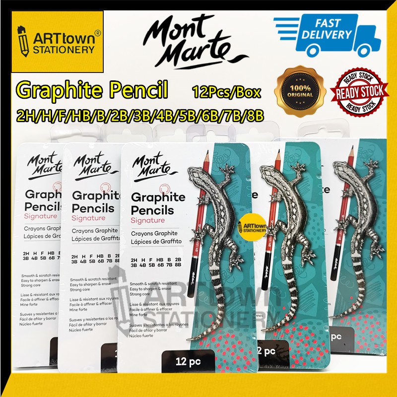 Mont Marte Graphite Pencil Set - 12 pieces | Shopee Malaysia