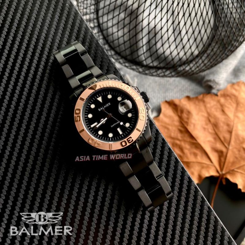 BALMER | 7918G BK-4 Rose Gold Sapphire Men's Watch with 50m Water ...