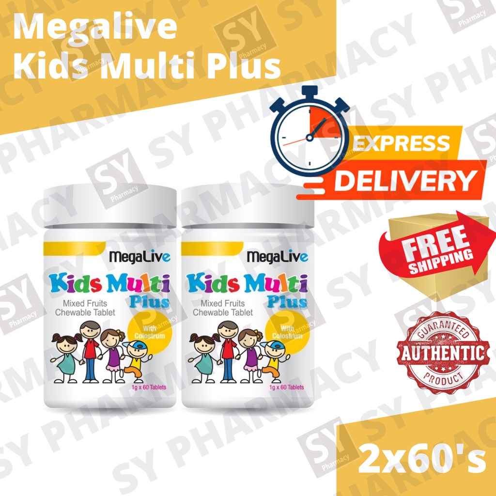 Megalive Kids Multi Plus 60's/2x60's (Exp: 01/2026) | Shopee Malaysia