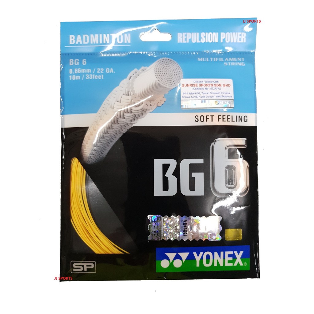 YONEX BG6 STRING (ORIGINAL SUNRISE SPORTS) | Shopee Malaysia